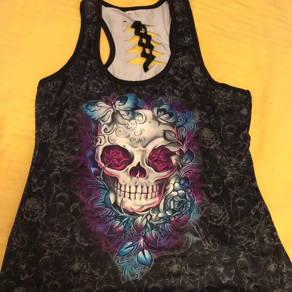 Tops | Skull Tank Top | Poshmark